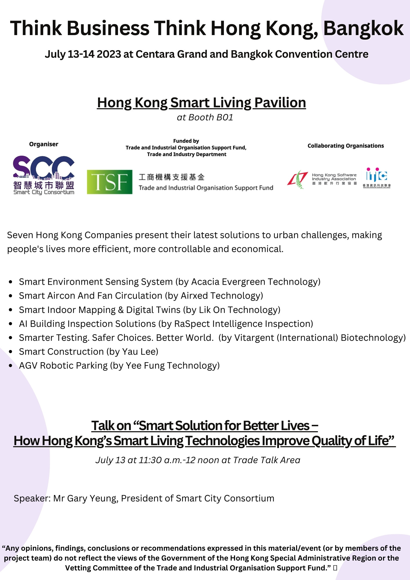 Hong Kong Smart Living Pavilion in Bangkok